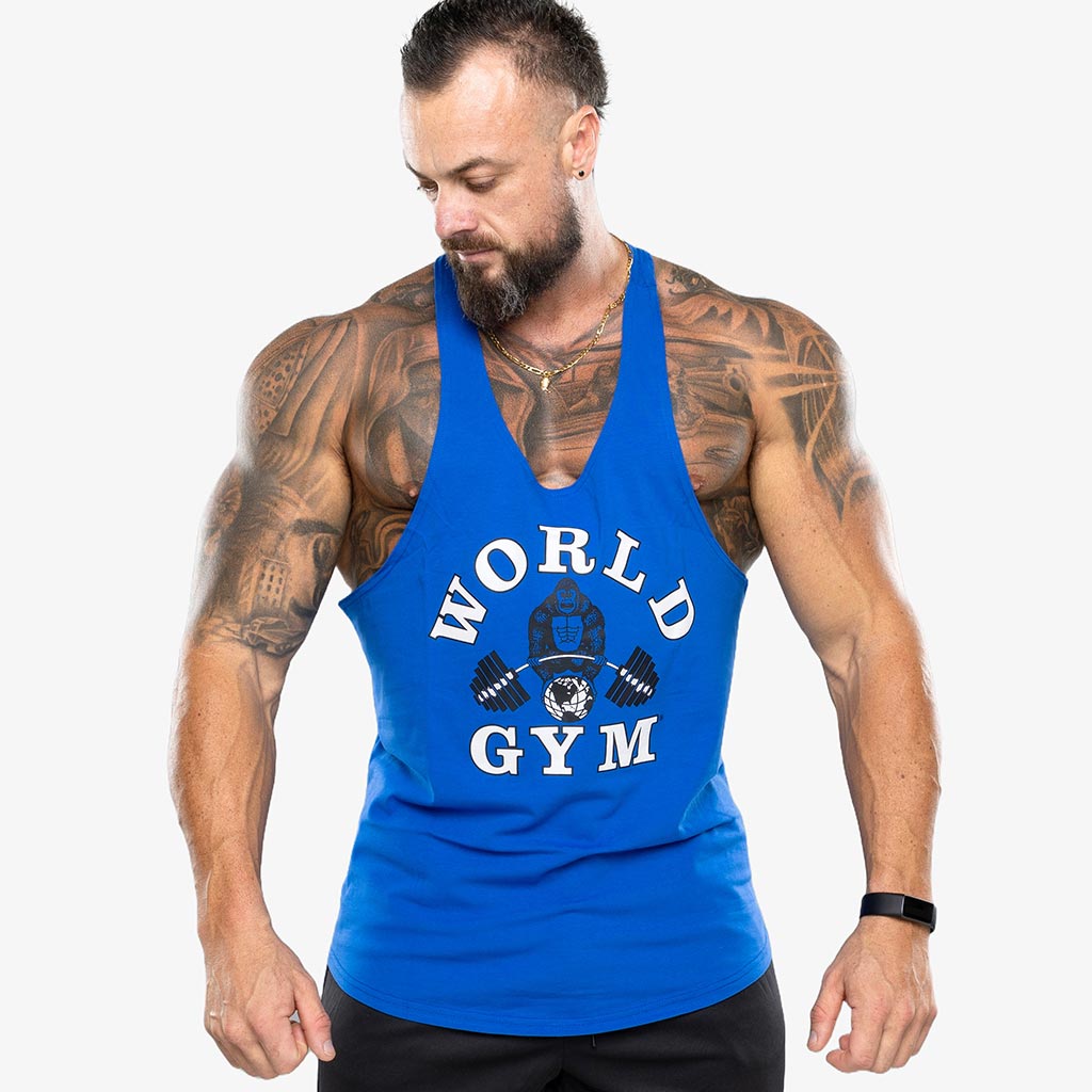 Shop Stringer Singlet World Gym Branded | Men's Stringer Tanks - World ...